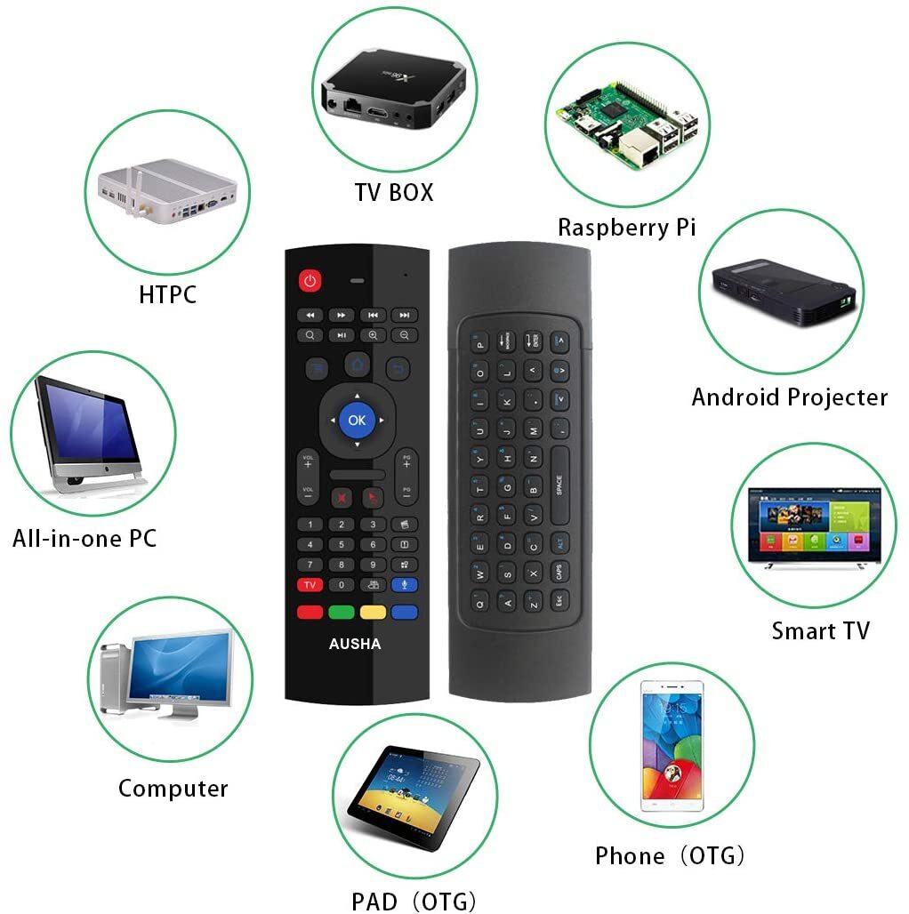 Android Tv Remote MX3 2.4G Air Mouse Wireless Keyboard Smart Voice ...